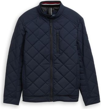 Tom Tailor Tech Bikerjacke mit Stehkragen - - Jackets - Herren - Blau - L