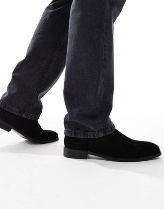 Asos Chelsea-Stiefel aus schwarzem Wildleder