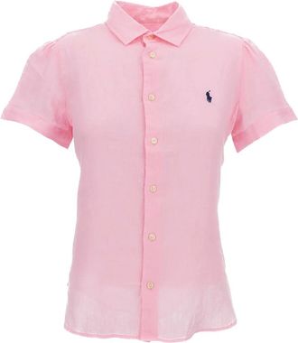 Polo Ralph Lauren Femme, Blouses et Chemises, Rose, Taille: 38 FR Chemise en lin coupe sur mesure