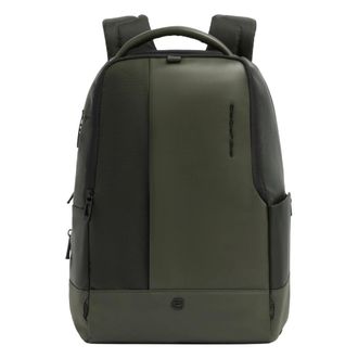 Piquadro Sac &agrave; dos extensible pour ordinateur portable 14 avec sangle de chariot - Homme - Sacs - Vert - Taille: ONE Size