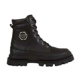 Philipp Plein Flache Schwarze Mittelstiefel - - Shoes - Herren - Schwarzk - 41 EU