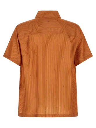 Fendi Mens Orange Silk Blouse