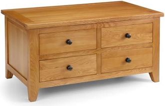 Julian Bowen Astoria Couchtisch mit 4 Schubladen, Eiche, 50 x 100 x 60 cm