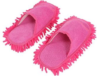 BESPORTBLE Pantoufles de pour Femmes en Velours Rose Fuchsia à Larges Bandes Taille 35-38 Semelle Microfibre Antidérapante pour Nettoyage Intérieur DHiver Chauss