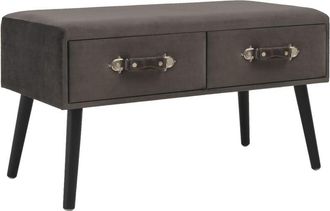 vidaXL Table basse Gris 80x40x46 cm Velours Vidaxl