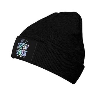 Generic Chaud Bonnet dhiver Tricot&eacute;, Mon dernier Premier Jour de terminale, 2028, Classique Beanie Hats, Bonnets en Tricot pour Femme, Ski, Cyclisme