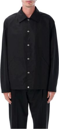 Jil Sander Homme, Vestes, Noir, Taille: 2XL Logo Jacket