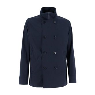 Duno Technische Stoffjacke mit Stehkragen und Rei&szlig;verschluss - - Jackets - Herren - Blau - L
