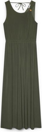 Fiorella Rubino Femme, Robes, Vert, Taille: 44 FR Longue robe en jersey avec d&eacute;collet&eacute; au dos