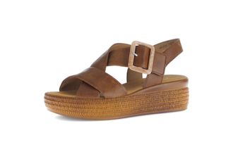 Gabor Damen Sandaletten, Frauen Sandalen,Best Fitting,Freizeitschuhe,offene Schuhe,Strandschuhe,Sommersandalen,bequem,flach,Camel,42.5 EU / 8.5 UK