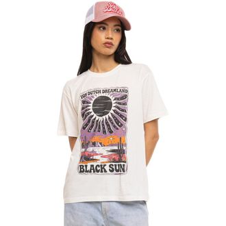 Von Dutch T-shirt femme fluide col rond print devant et dos Sun