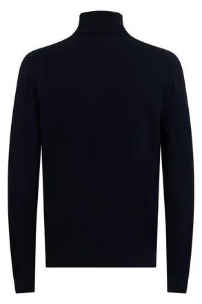 Slowear Mens Turtleneck Sweater Blue Virgin Wool