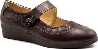 Primtex Chaussures Femme Grandes Pointures 41-44 élégantes et Confortables - Mary Jane à Talon compensé léger