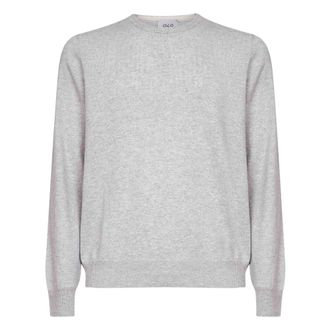 D4.0 Rundhals-Strickpullover - - Knitwear - Herren - Grau - 2XL