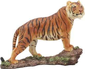 Ebros Gift 18,4 cm lang orange Bengal Tiger auf Rock Desktop Deko Figur mit Sockel