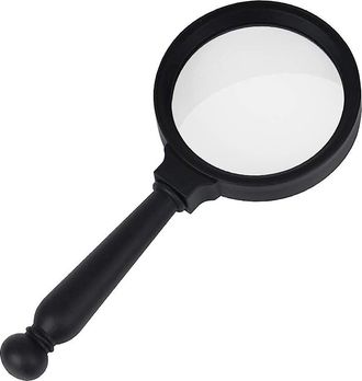 Generic Handlupe mit 10-facher Vergrößerung und 20-facher Vergrößerung, zum Lesen und Inspektion, Schwarz