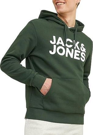 Jack & Jones Jjecorp Sweat À Capuche Noos Sweatshirt à capuche, Homme, Mountain View/Fit:reg /Large Print, XXL
