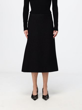 Fendi Jupe midi &eacute;vas&eacute;e taille haute en m&eacute;lange de laine