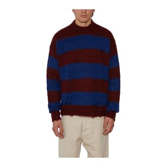 Amish Rundhals-Strickwege - - Knitwear - Herren - Rot - L