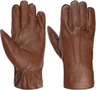 Stetson Gants en Cuir Janesville Homme - pour avec doigts doublure Hiver automne-hiver - 8 1/2 HS marron
