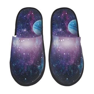 Generic Pantoufles De Maison Plan&egrave;tes, &Eacute;toiles Et Galaxies1 Unisexe Pantoufles En Coton Antid&eacute;rapant Chaussons Pour Spa H&ocirc;tel Femmes M