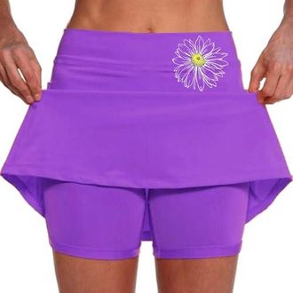 Generic Jupe-short pour femme avec poches - Contr&ocirc;le du ventre - Grande taille - Pantalon de sport athl&eacute;tique - Jupe d&eacute;contract&eacute;e - Robe d&eacute;t&eacute; boh&egrave;me - Vacance