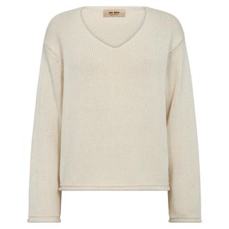 Mos Mosh MOS Mosh, Femme, Pulls, Beige, Taille: 40 FR V-neck Tricots