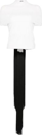 Jean Paul Gaultier Jersey-Oberteil im Layering-Look - Wei&szlig;