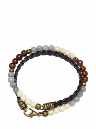 Mey & Edlich Herren Armband Leibw&auml;chter-Wickelarmband schwarz L, M