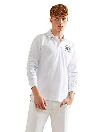 La Martina Polo Homme Coupe Classique, Blanc Optique, Man, M
