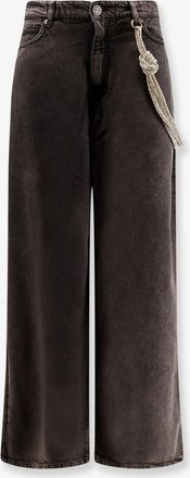 Pinko Lauryn bull denim jeans with removable jewel rope - PINKO - gender_Woman