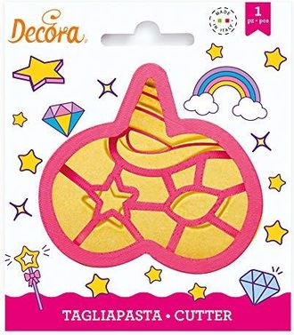 Decora Ausstecher aus Kunststoff-Einhorn-Maske, Plastic