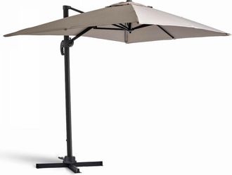 Oviala Parasol d&eacute;port&eacute; rotatif 2x3m en aluminium taupe