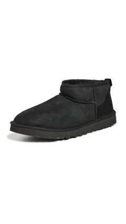 UGG Lederstiefeletten M Classic Ultra Mini schwarz