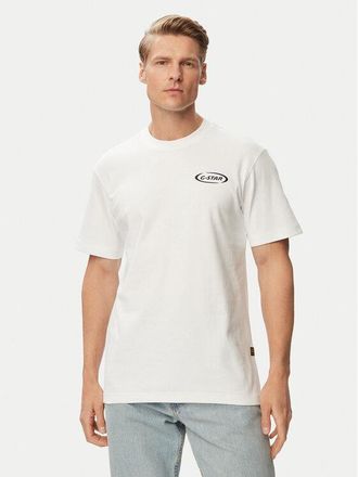 G-Star Raw T-Shirt 90s Logo D28921-D976 Wei&szlig; Regular Fit