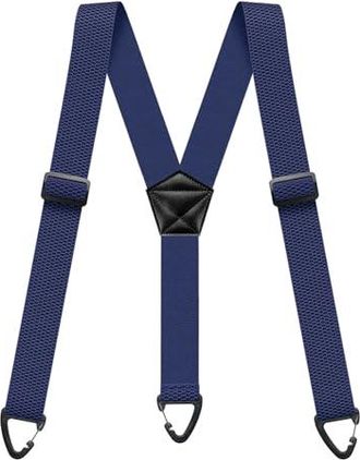 Generic Bretelles cach&eacute;es pour homme tr&egrave;s r&eacute;sistantes sous le dos en Y 3,8 cm avec 3 boucles &agrave; pression, accessoires de v&ecirc;tements, bleu, taille unique