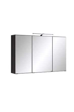 Held Spiegelschrank Held M&ouml;bel Cardiff, Graphit, Metall, 6 F&auml;cher, 100x64x20 cm, Made in Germany, Badezimmer, Badezimmerspiegel, Spiegelschr&auml;nke