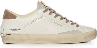 Crime London Homme, Chaussures, Blanc, Taille: 42 EU Distressed Lo