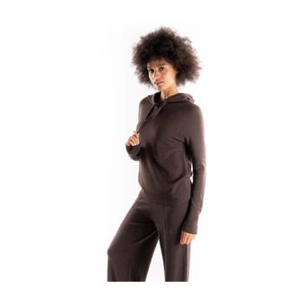 Hinnominate Hooded Raglan Sweater - - Knitwear - Damen - Braun - M