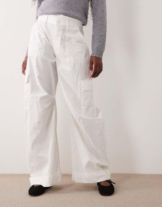Asos cargo casual &agrave; revers blanc-Neutre