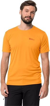 Jack Wolfskin Herren Tech Moisture Dochte leichtes T-Shirt - Orange Pop - L
