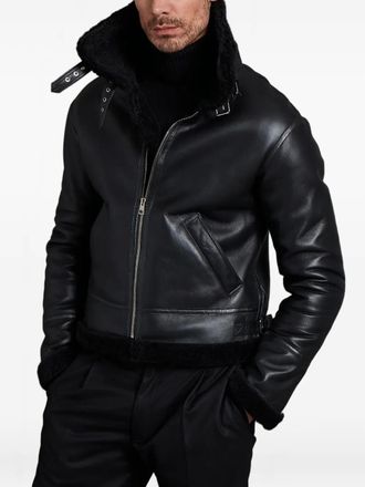 Manzoni24 veste textur&eacute;e &agrave; fermeture zipp&eacute;e - Noir
