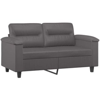 vidaXL 2-Sitzer-Sofa Grau 120 cm Kunstleder - Vidaxl