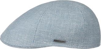 Stetson Casquette Texas Taleco Homme - Made in The EU Laine Gavroche en Lin avec Visiere, Doublure, Doublure Ete Printemps-ete - 59 cm Bleu Clair