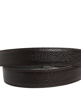 Dolce & Gabbana Mens Brown Calf Leather Vintage Style Silver Buckle Belt