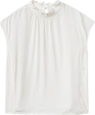 Benetton Blouse 53a0dq075 Chemise, Crème 0z3, X-Small Femme