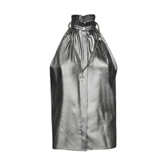 John Richmond Seidenbluse - - Tops - Damen - Grau - S