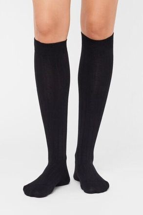 Calzedonia Lange Socken Mit Rippmuster Schwarz