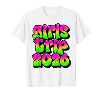 BDAZ Gruppenurlaub 2026 Girlstrip Pink Green Graffiti T-Shirt