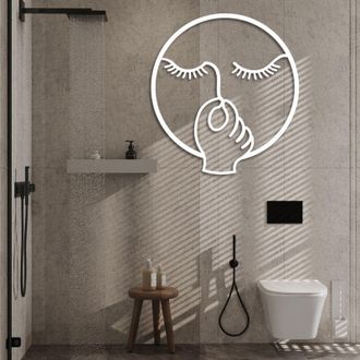 Generic Moderne minimalistische Wanddekoration aus Metall, lustiges Badezimmer-Motiv, humorvolles Motiv Schlechter Geruch, Wanddekoration f&uuml;r Badezimmer und T